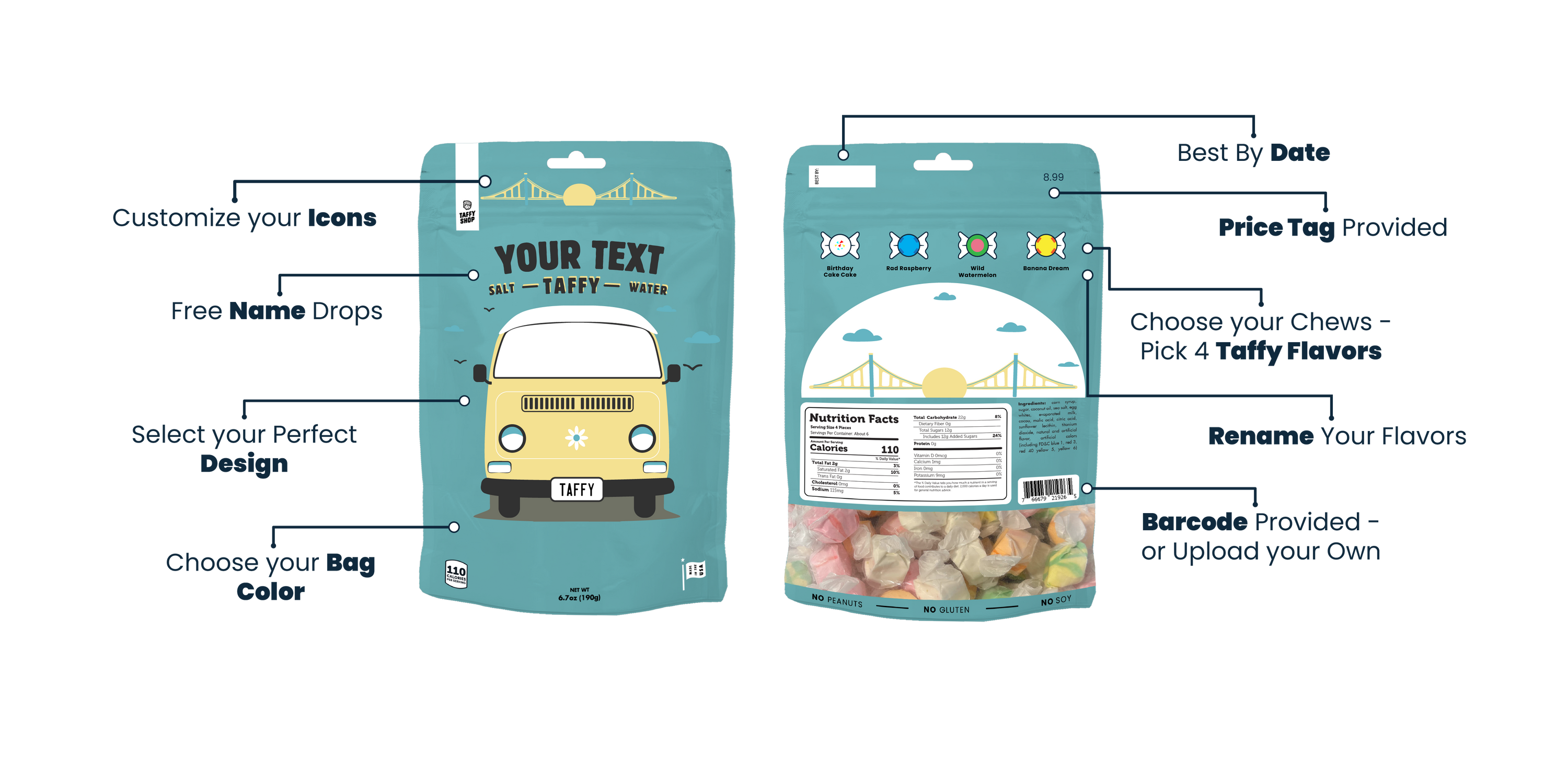 Bulk Salt Water Taffy | Order Now | Taffy Shop Wholesale