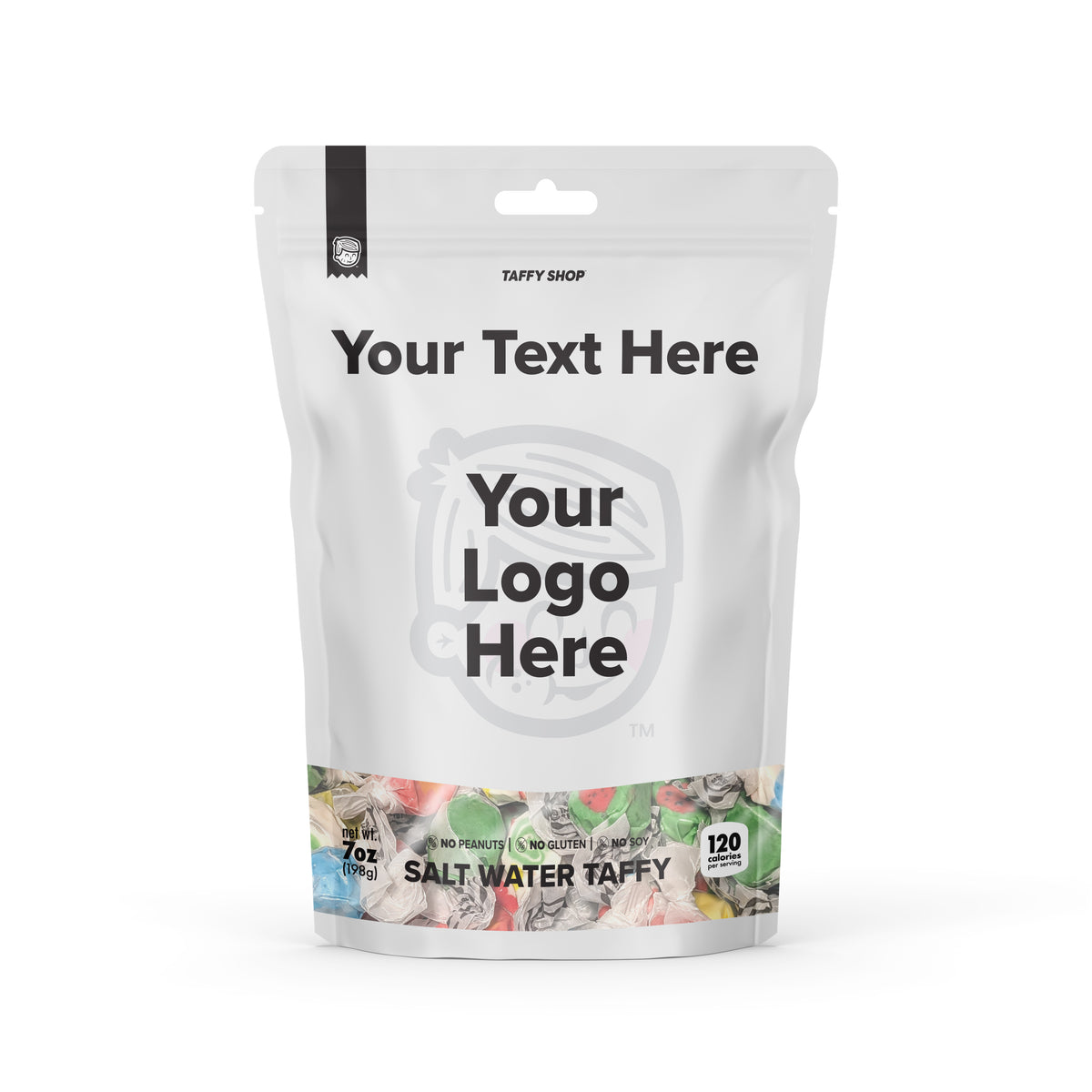 Company Logo Custom Bags 12-Pack — Taffy Shop Wholesale
